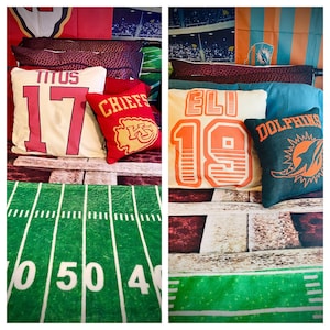 Personalized Sports Throw Pillow Cover Décor W/number & Name Customized ...