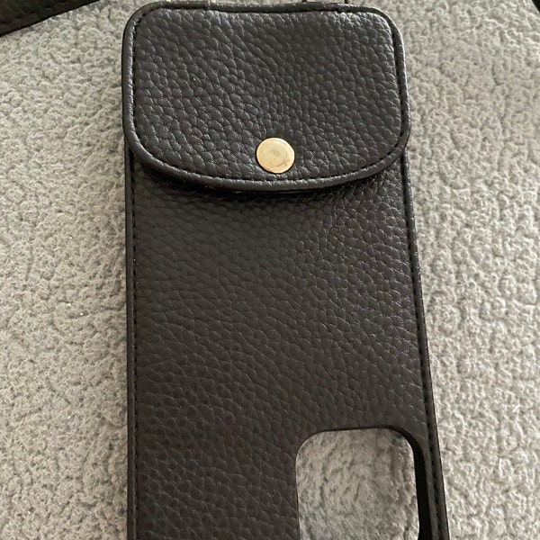 Custom Pebbled Leather Crossbody iPhone Purse Bag W/adjustable Strap ...