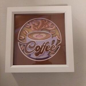 Coffee Shadow Box Svg, Shadow Box Svg, Coffee Svg, Cricut Svg, Card ...