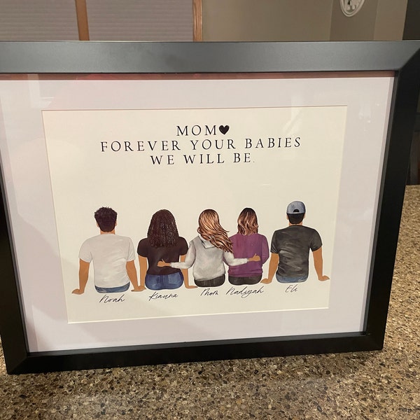 Personalized Wall Art, Mom Gift From Daughter, Custom Mother Son Print ...