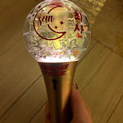 5 Decals Set Ateez for ATINY LIGHTINY Lightstick Matte Rose Gold Vinyl ...