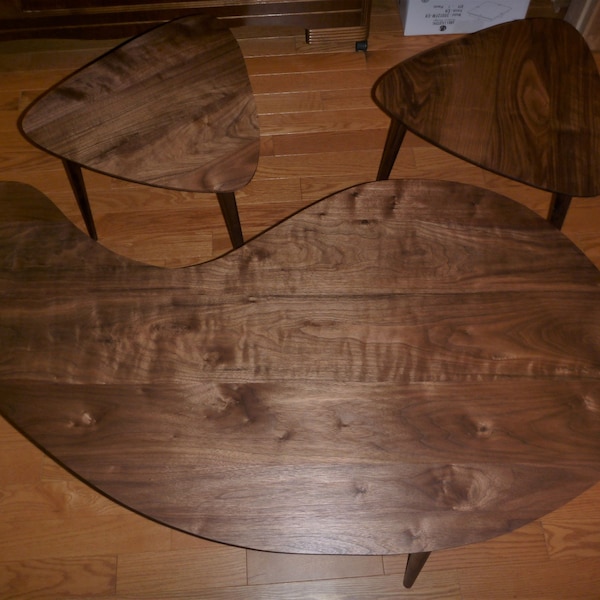 Kidney Bean Coffee Table - Extra Large Version, Walnut. Mid Century ...