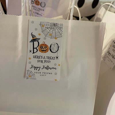 Printable Halloween Favor Tag Template, Boo Gift Tags, Trick or Treat ...