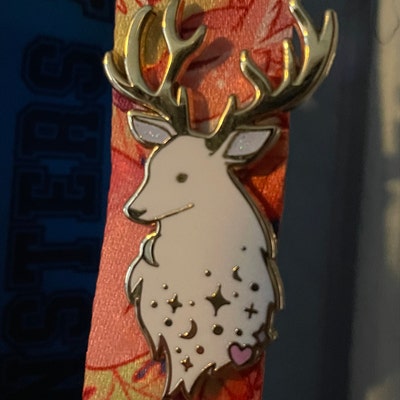 Magical Stag Pin Magic Enamel Pin Wizard Enamel Pin Bookish Pins Book ...