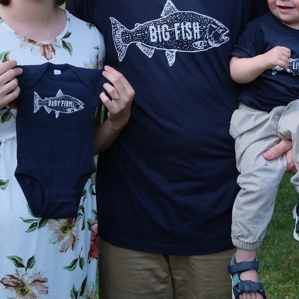 Big Fish Little Fish Shirts for Dad and Son, Big Fish Baby Fish Shirts ...