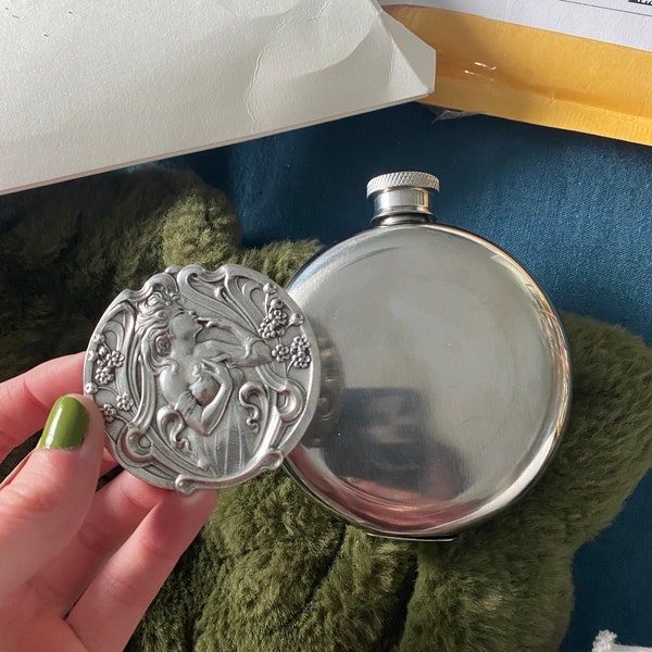 Steampunk Bat Flask, Gothic Victorian Stainless Steel, Vampire Flask ...