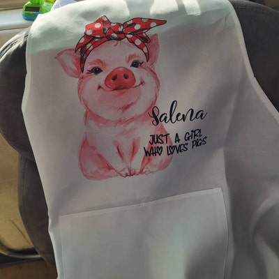 Personalized Apron for Women, Pig Kitchen Gifts for Her, Hostess Gift ...