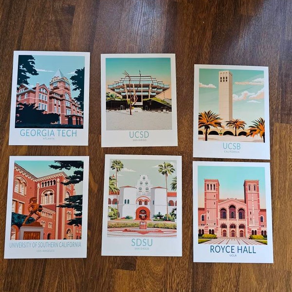 San Diego State University, SDSU School Poster, University Campus Wall ...