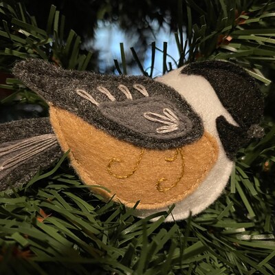 Chickadee Sewing Pattern PDF Backyard Bird Stuffed Ornament Felt ...
