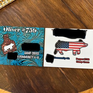 Stock Show Barn Sign, Barn Stall Sign, Fair Sign, Show Animal Sign ...