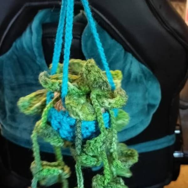 Pothos Plant Crochet Pattern, Car Hanging Plant Pattern, Car Hanging ...
