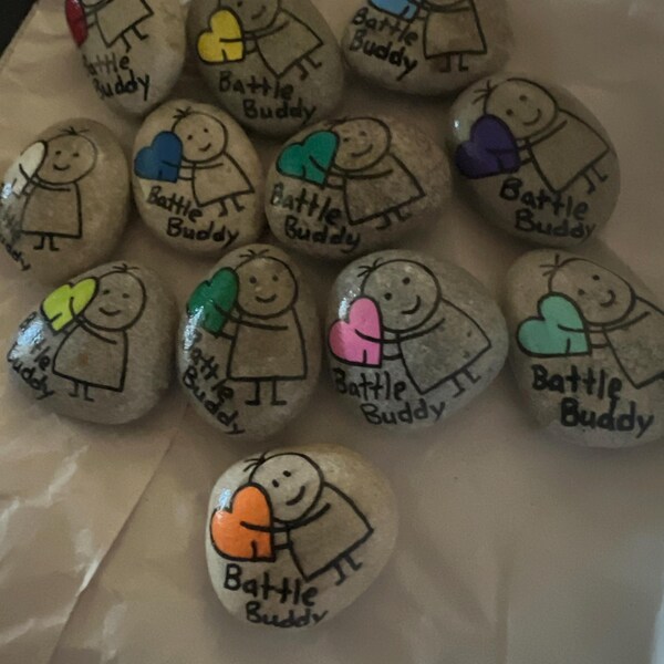 Hand Painted Pocket Hug Rock - Keepsake Token - Inspirational Gift - Etsy