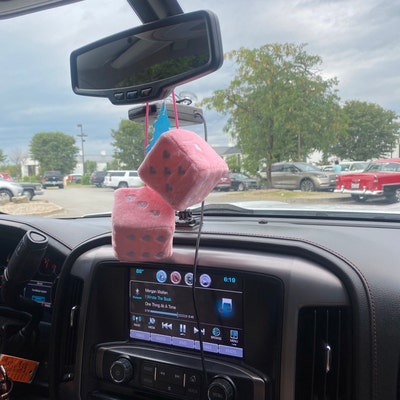 Car Dice Retro Fluffy Cute Dice Car Rearview Mirror Hanging - Etsy