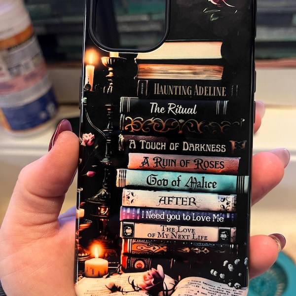 Personalized Favorite Book Phone Case: Custom Bookshelf Dark Academia ...