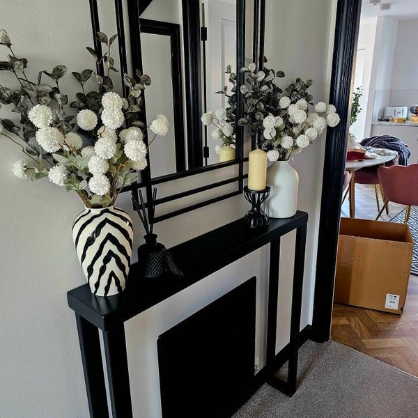 White Console Table, Hallway Table, Radiator Shelf, Rustic Hallway ...