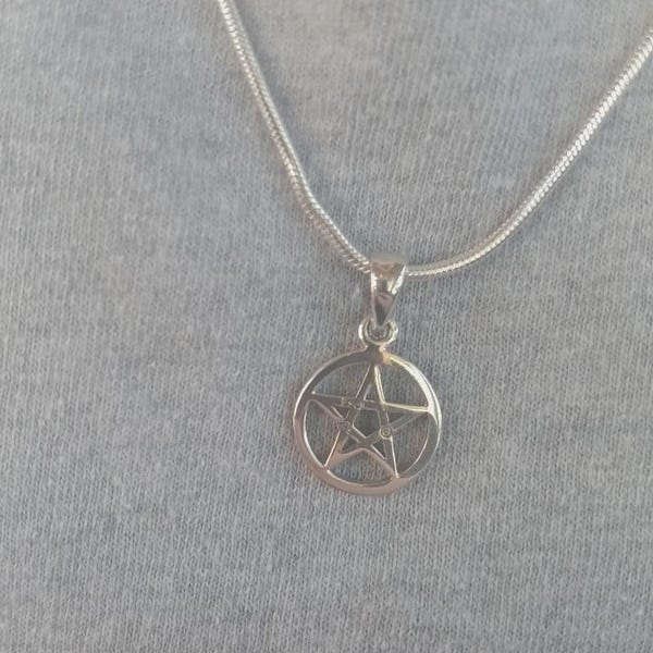 Witch Locket Necklace - Sterling Silver Wiccan Pentacle Spell Locket ...