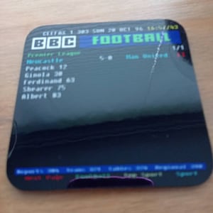Personalised Retro Ceefax Football Match Result Teletext Coaster - Etsy