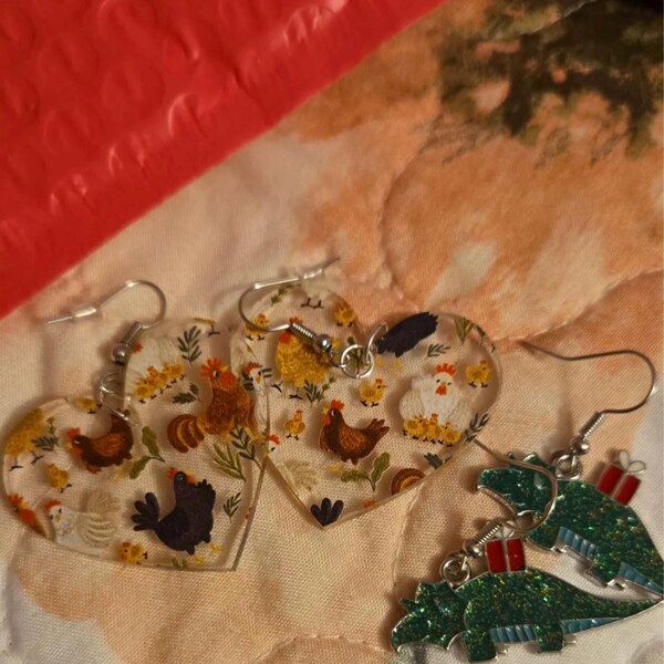 Goat Earrings: Laser Cut Acrylic Goats, Baby Goats, Kids, Farm, Animals ...