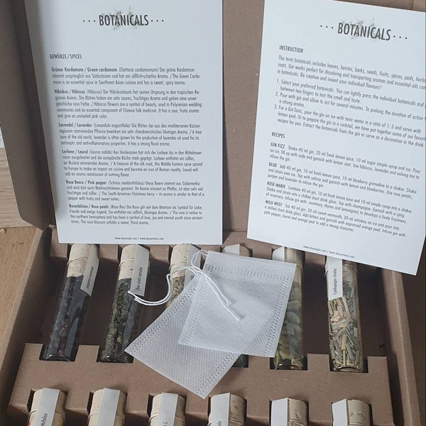DO YOUR GIN Botanisches Set | Botanisches Gin-Geschenkset | 12-Gewürze Infusionsset für ...