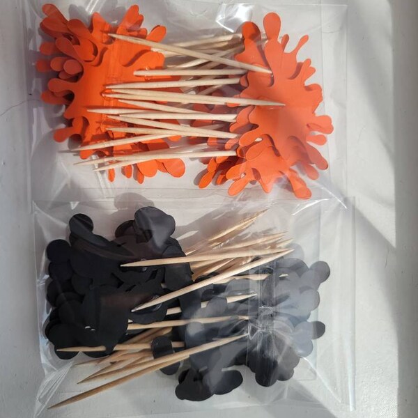 1 Dozen Paint Splat Cupcake Picks - Etsy