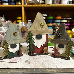 Tall House Interchangeable Box Base DIY Craft Kit Rustic Decor Wooden ...