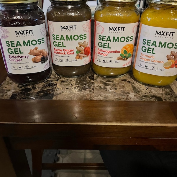 Organic Pure Sea Moss Gel - Wildcrafted Gold Sea Moss From Saint Lucia ...