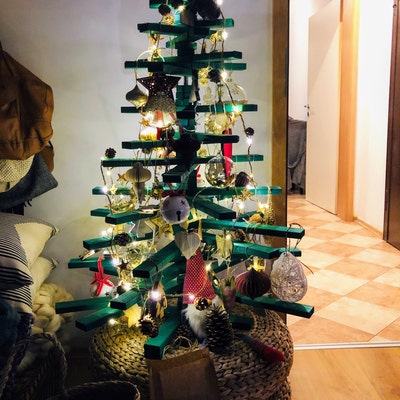 Wooden Christmas Tree Natural 100cm - Etsy