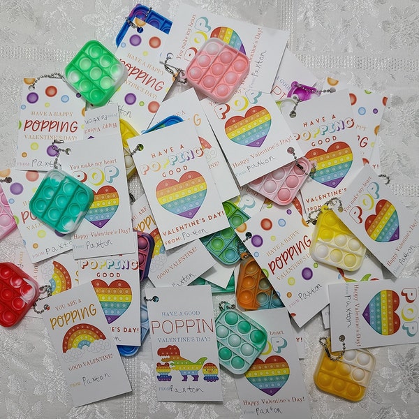 Pop It Valentine Cards - Printable - Instant Download - Valentine's Day ...