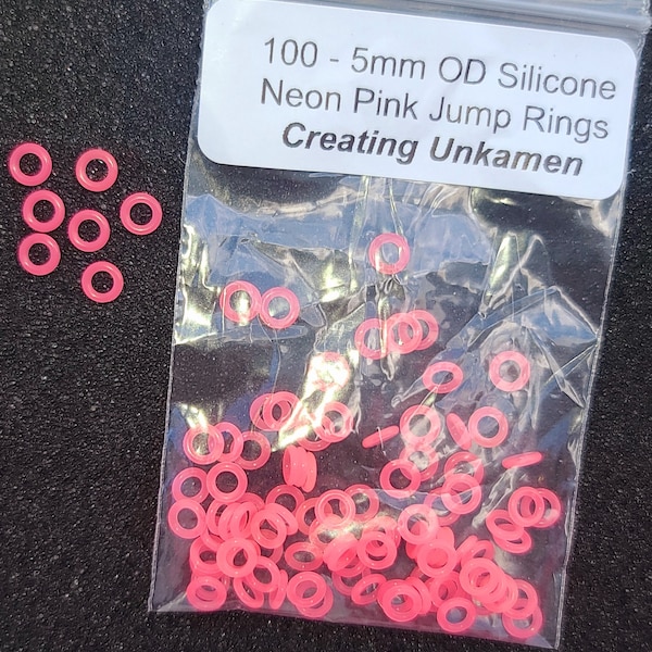 Neon Silicone Jump Rings YOU Pick Color and Size - Clearance - Etsy