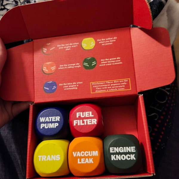 Mechanic Diagnostic Dice, Handmade, Diagnosing Dice, 2 Inch, Mechanic ...