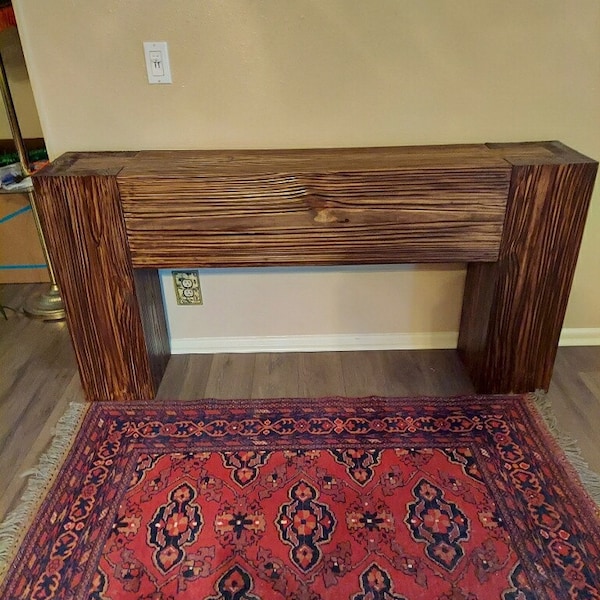 Modern Rustic Console Table, Real Wood Entryway Table, Premium Sofa ...