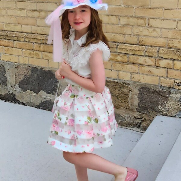 Cream Color Straw Hat, Boho Floral Baby Hat, Summer Hat Little Girl ...