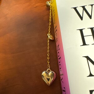 Strawberry Chain Bookmark, Hook Bookmark, Book Lover Gift Idea, Gold ...