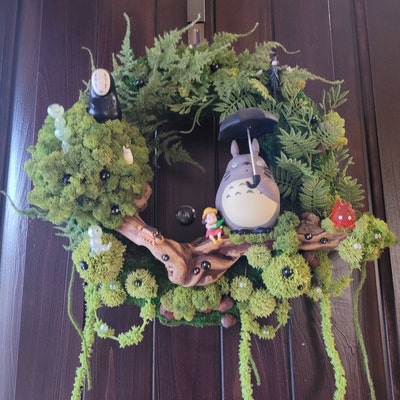 Anime Wreath, Cherry Blossom, Anime Decor, Kawaii,moss Wall Decor, Moss ...