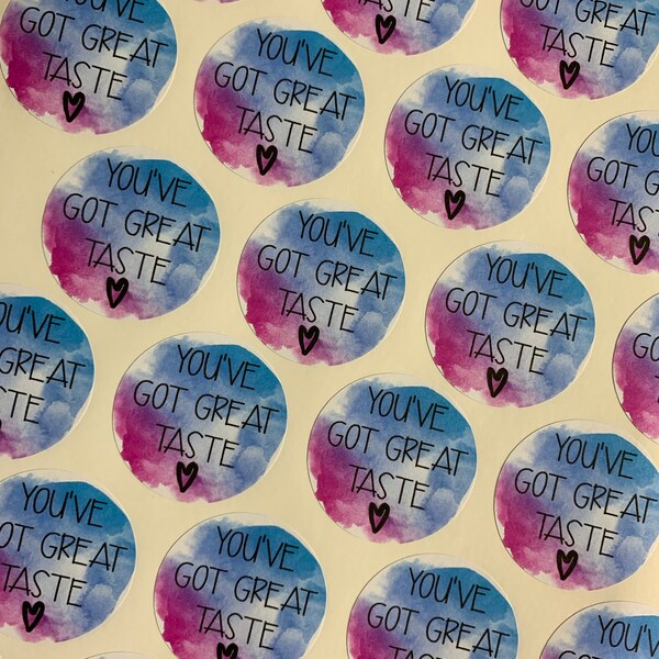 You've Got Great Taste Sticker - Product Packaging Label - Small ...