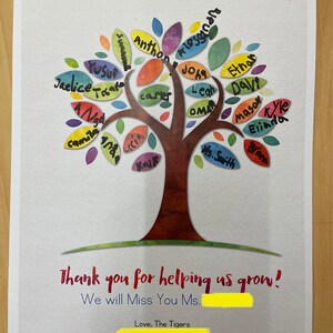 Custom Teacher Tree Printable Personalized Teacher | Etsy