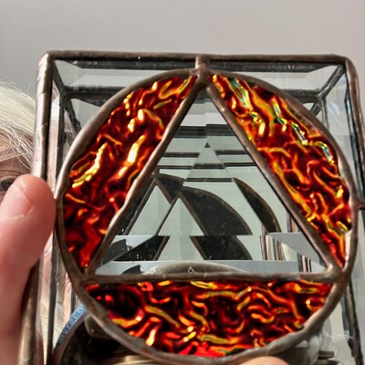 Butch Stained Glass Black and White Cat - Etsy