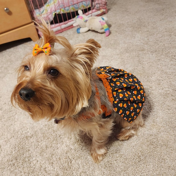 The Harlow // Halloween Dog Harness Dress, Dog Harness Dress, Dog Dress ...