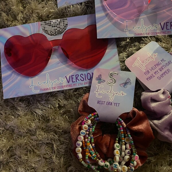 Birthday Era Scrunchie Friendship Bracelet Party Favors - Birthday ...