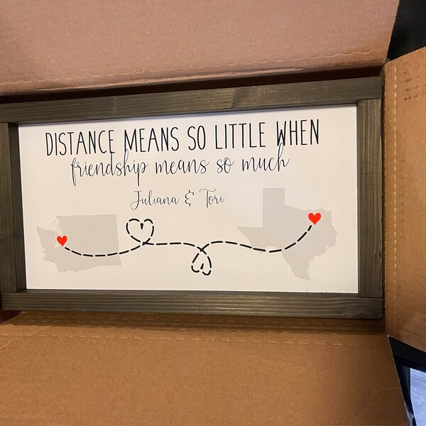 Best Friend Long Distance Gift, Distance Means so Little When ...