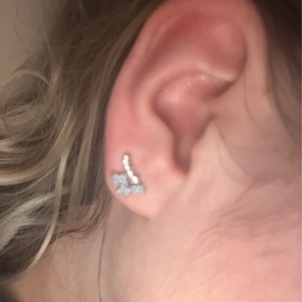 Tiny Hydrangea Bouquet CZ Stud Earrings in Sterling Silver, Silver or ...