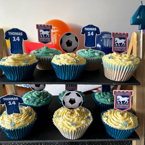 Chelsea Inspired Football Cake Topper - Etsy