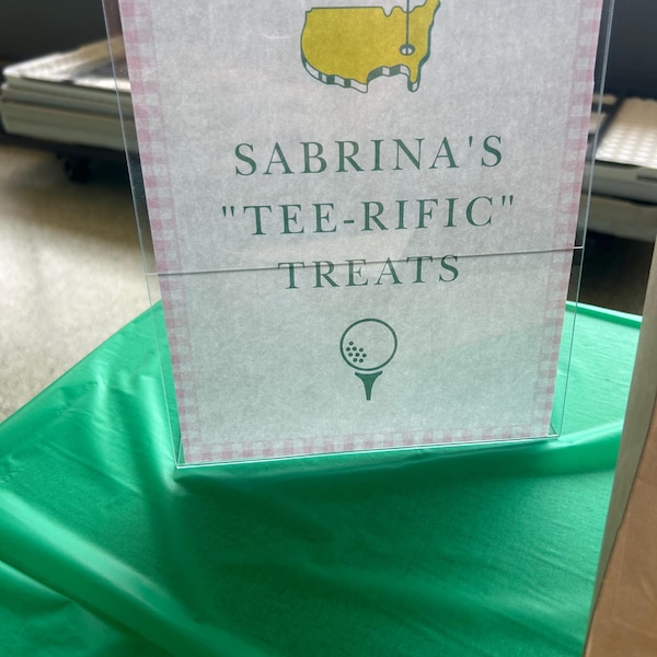 Golf Pro Shop Sign, Solid Border, Gift Table, Favor Sign, Mastered ...