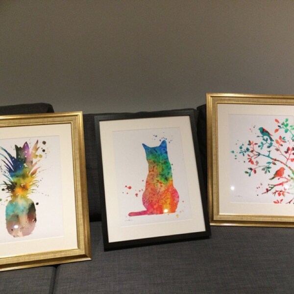 Birds Watercolor Print, Archival Fine Art Print, Children's Wall Art ...