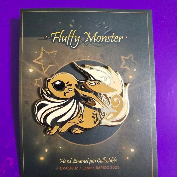 Fluffy Monster Hard Enamel Pin - Etsy