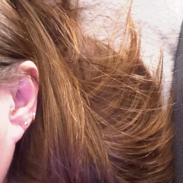 20G 18G Dangle Heart Nose Ring/cartilage Hoop Earrings/minimalist ...