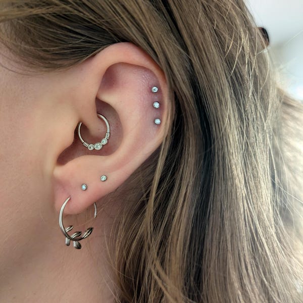 THREADLESS Push Pin Flat Back 16G/18G/20G Labret Stud,implant Titanium ...