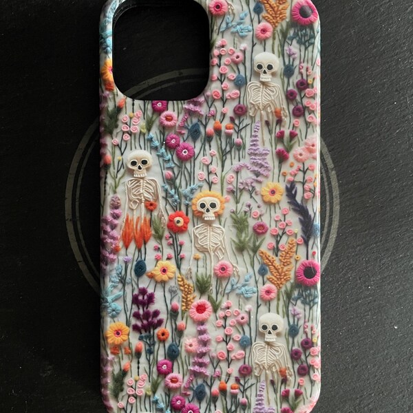 Forever Floral Boho Embroidery Effect Phone Case | Sprawling ...