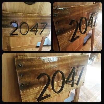 Address Stake Reclaimed Wood Address Post for Garden Farmhouse House ...