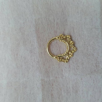 Tribal Lotus Flower Septum Ring Gold Plated Septum Ring - Etsy